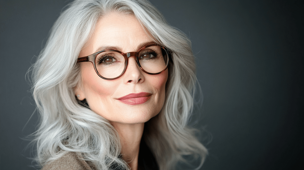 21 Gorgeous Hairstyles For Women Over 60 With Glasses - Wig Superstore
