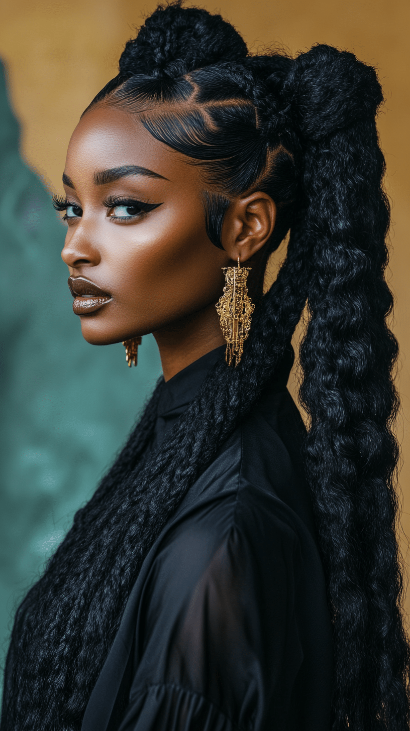 25 Iconic Braided Hairstyles for Black Women with Extensions - Wig ...