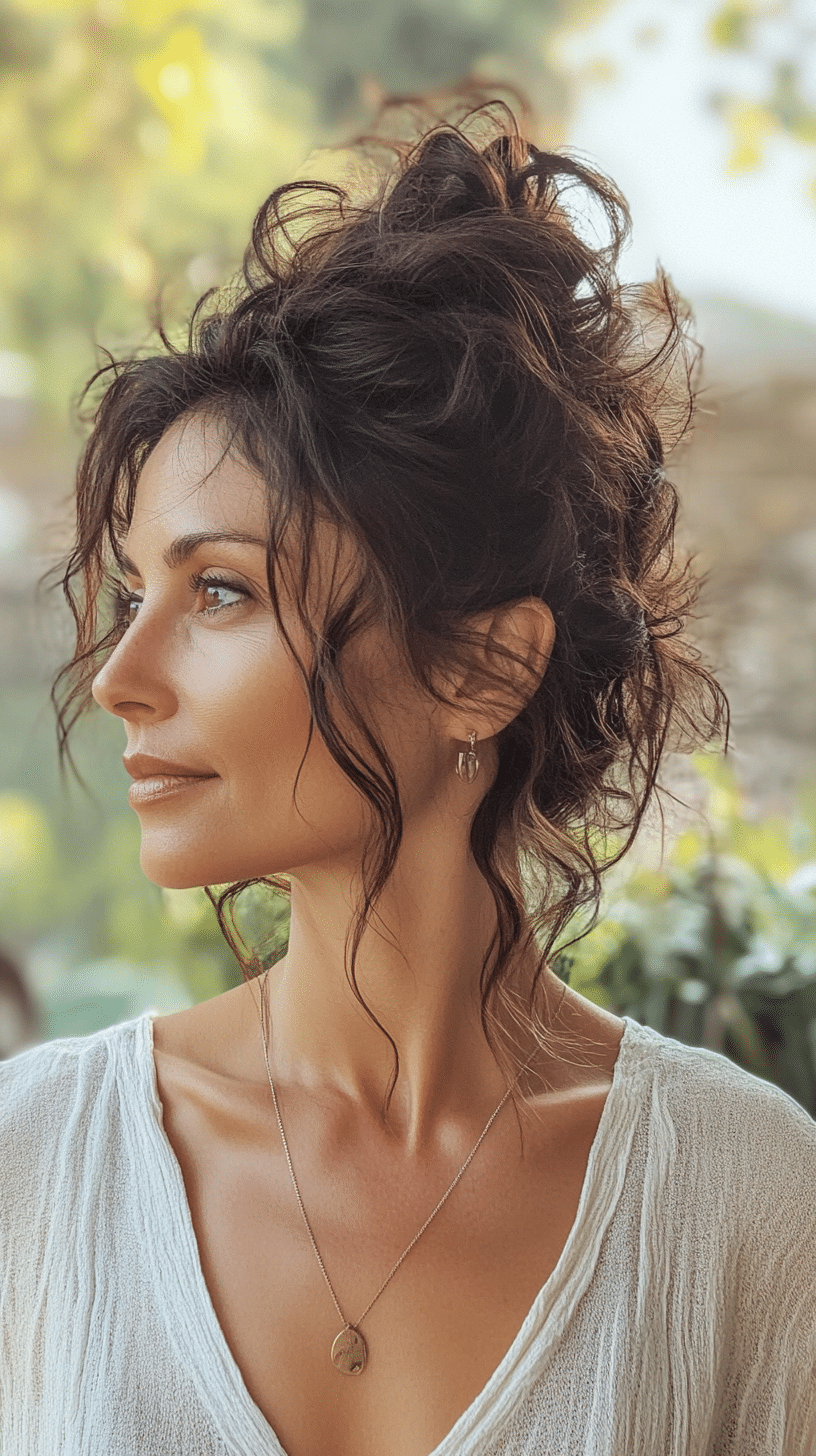 26 Half Up Messy Bun Hairstyles for Every Hair Type