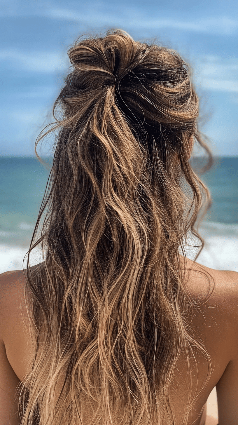 26 Half Up Messy Bun Hairstyles for Every Hair Type