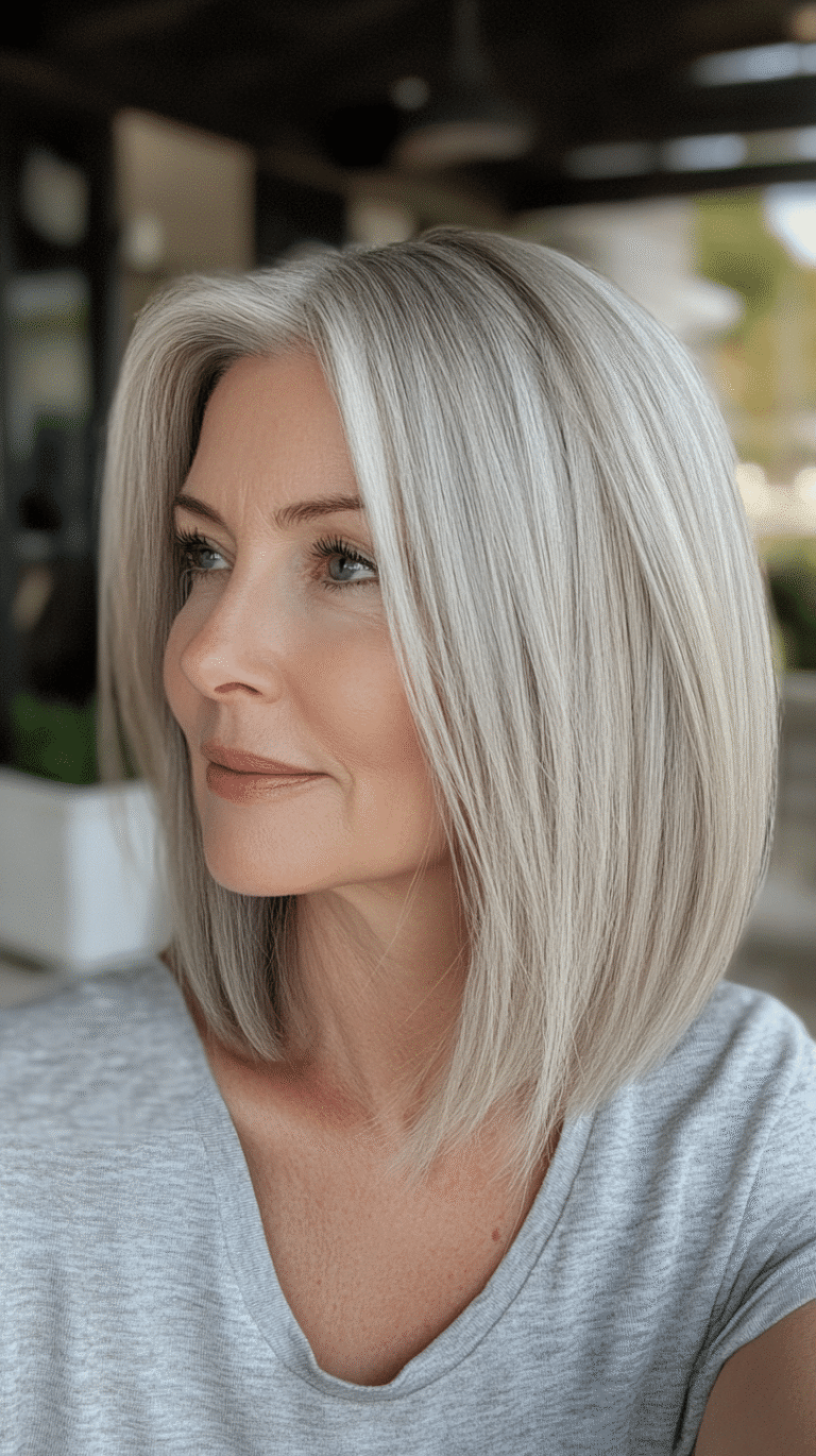28 Chic Gray Hair Highlights Ideas for Short Hair