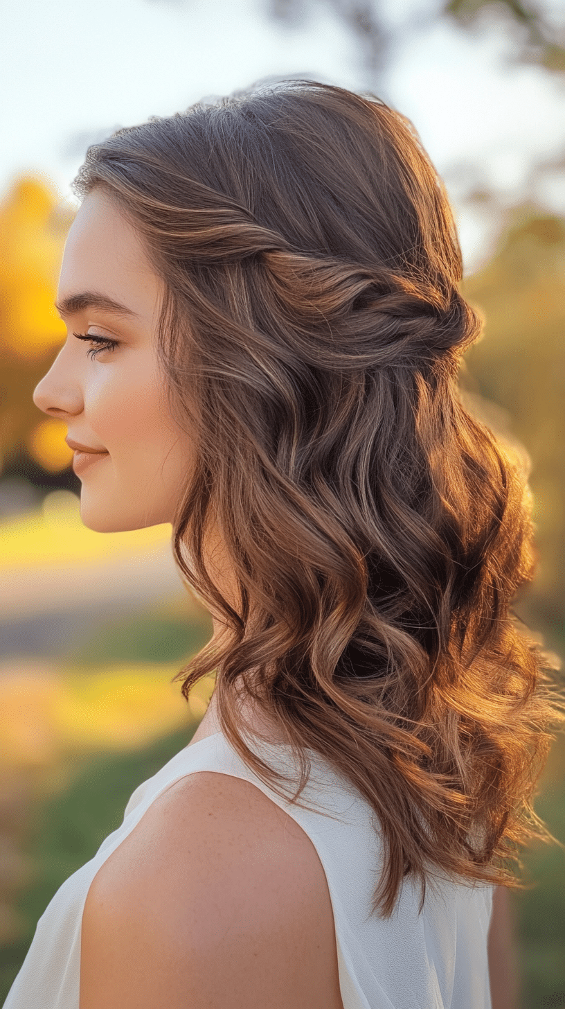 17 Easy Half Up Hairstyles for Weddings You Can Do Yourself