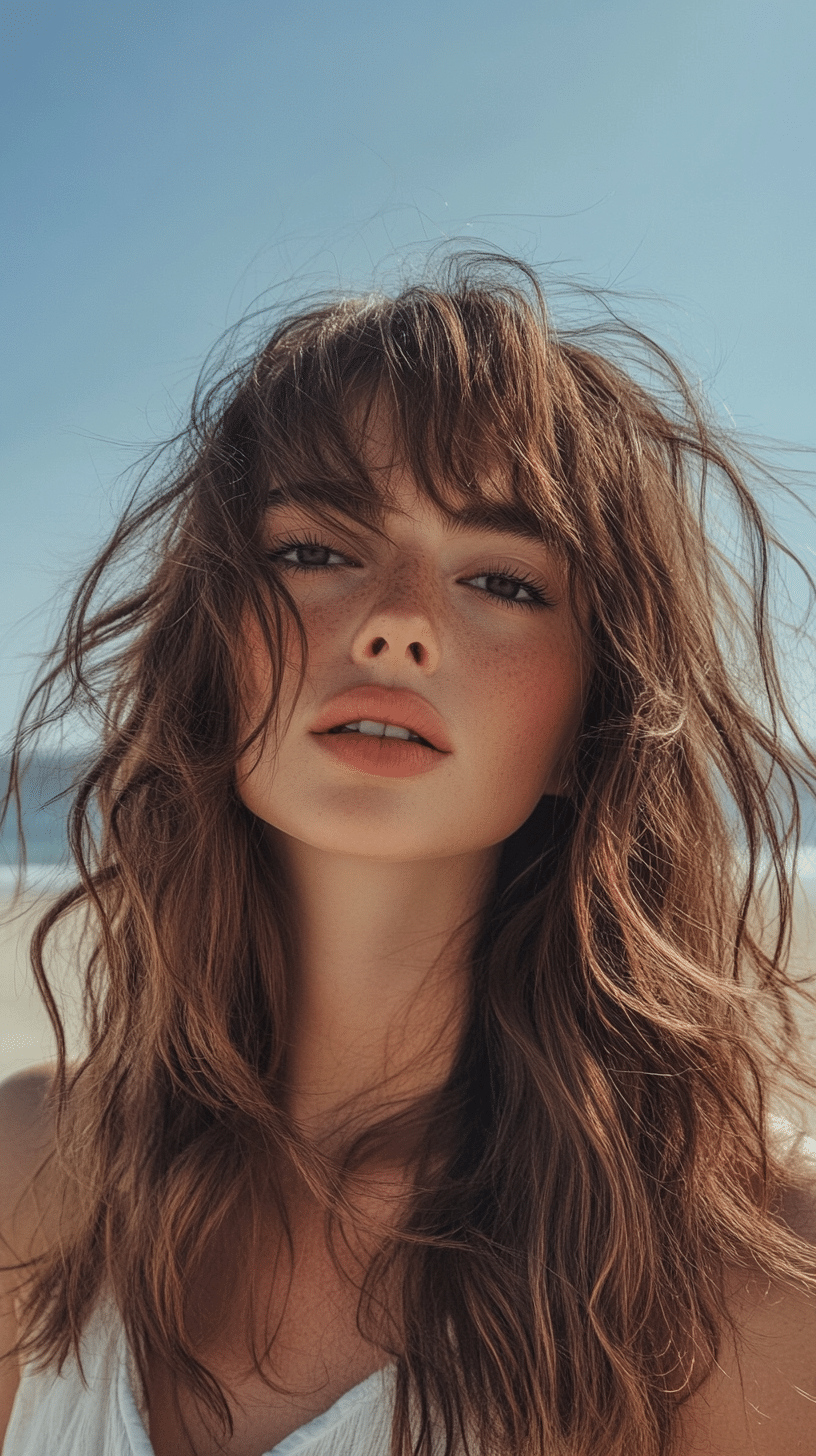 23 Long Layers with Curtain Bangs for Effortless Everyday Glam