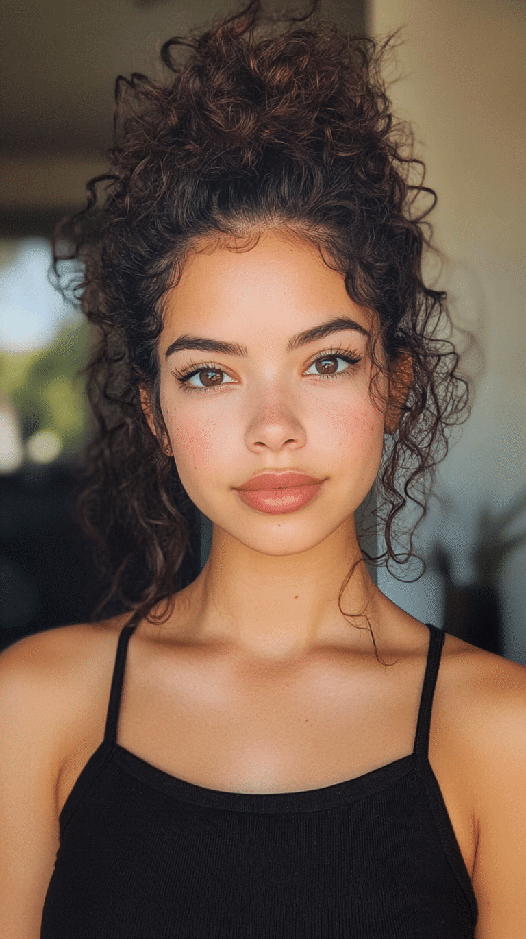 25 Easy Curly Bun Hairstyles You Can Do in Minutes