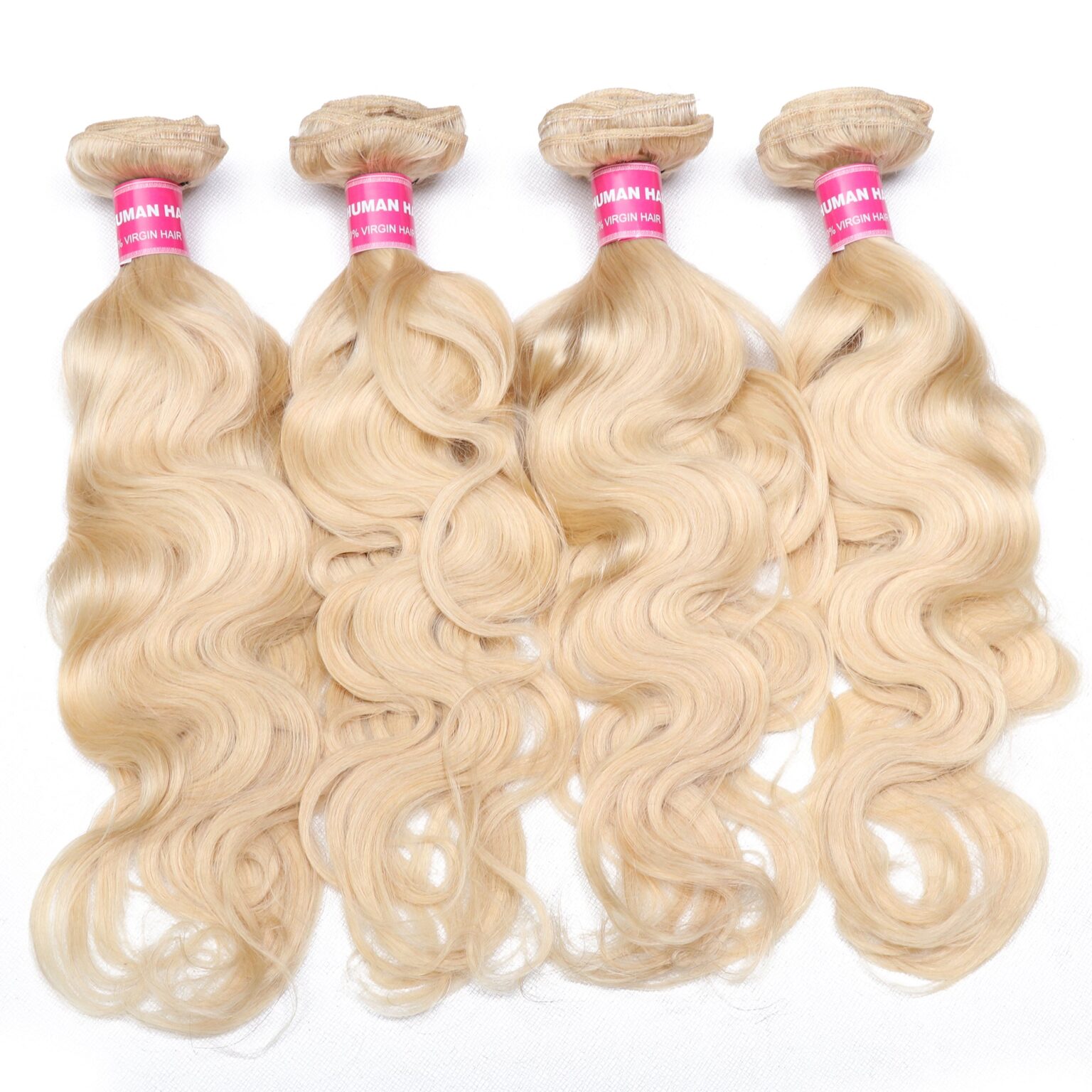 Sunber 613 Blonde Hair Weave 4 Bundles Body Wave Virgin Human Hair ...