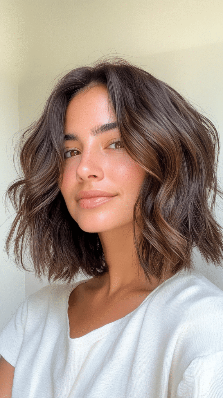 33 Must-Try Shoulder Length Brown Hair Styles with a Twist