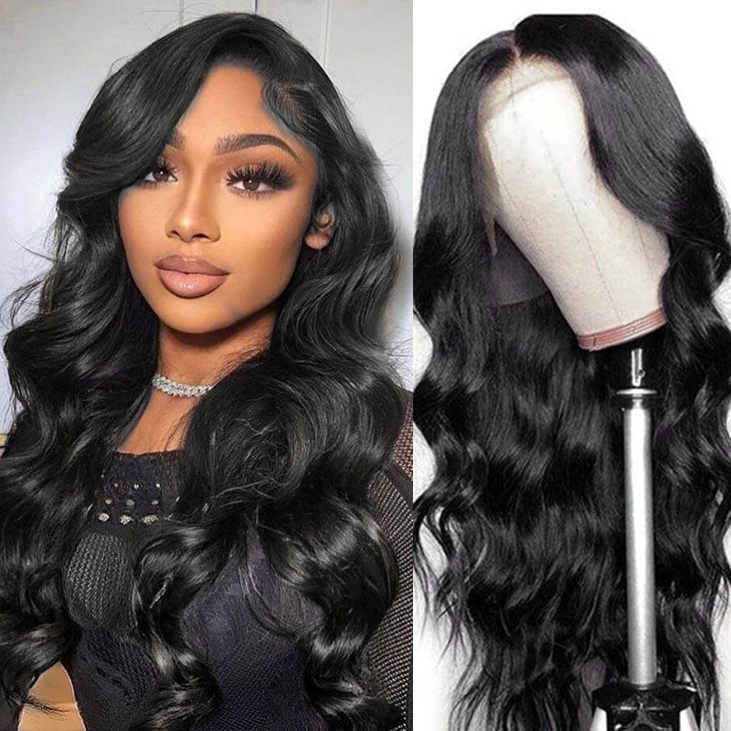 Body Wave Glueless Wig 4x4/13x4 Pre Cut Lace Wig 180% Density Wear and ...
