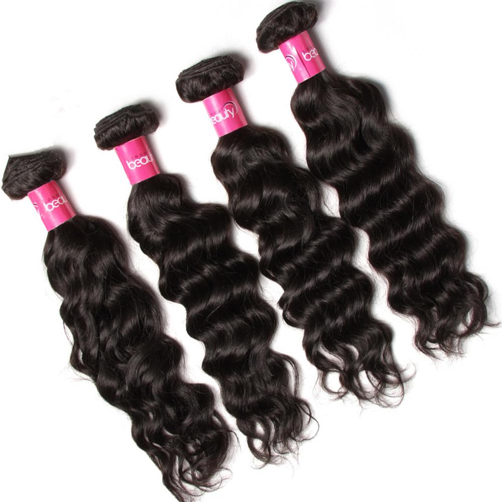 Sunber Hair Peruvian Virgin Natural Wave Hair 3 Bundles with Lace ...