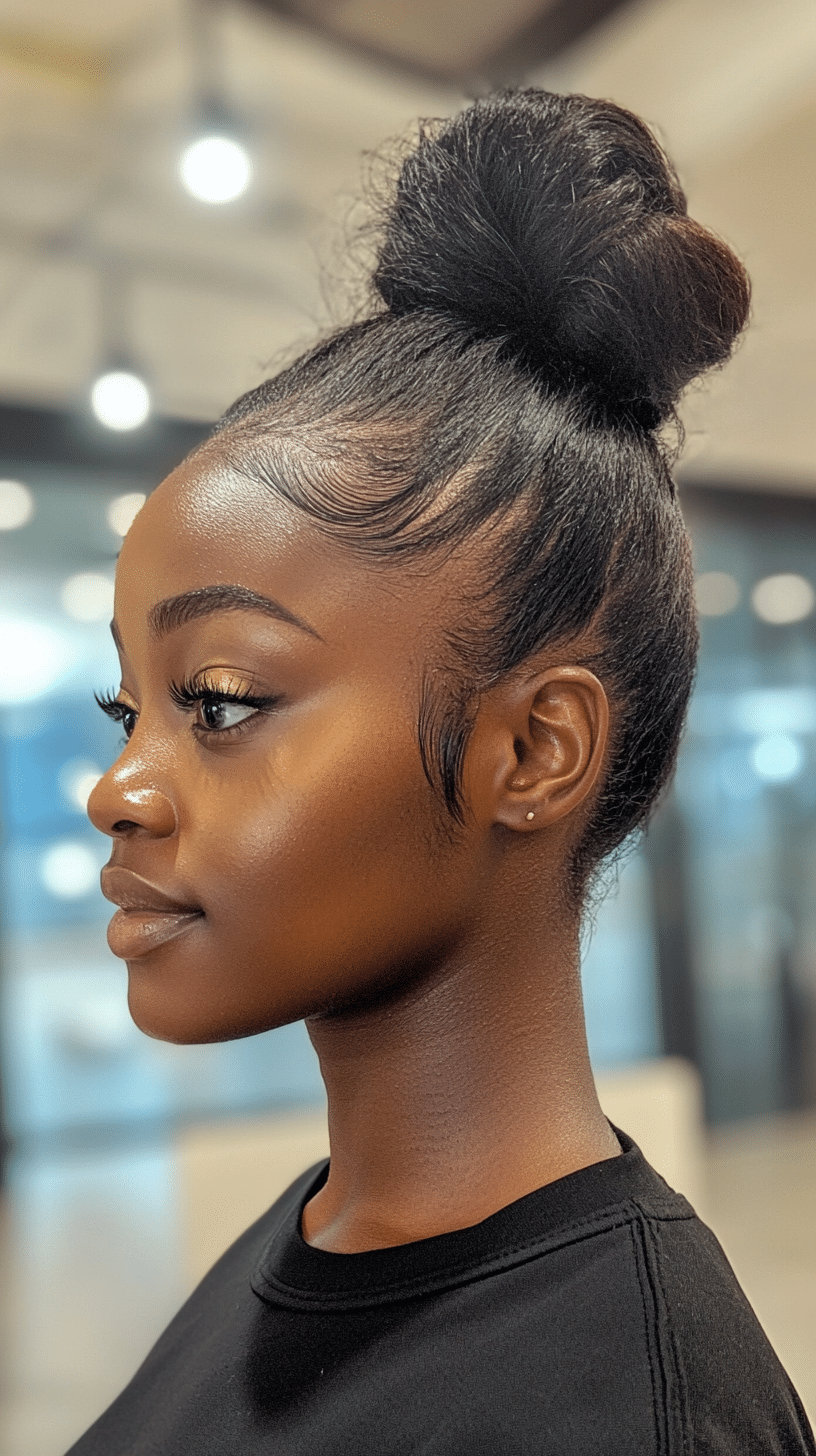 25 Sleek Slick Bun Hairstyles for Black Women to Try Now