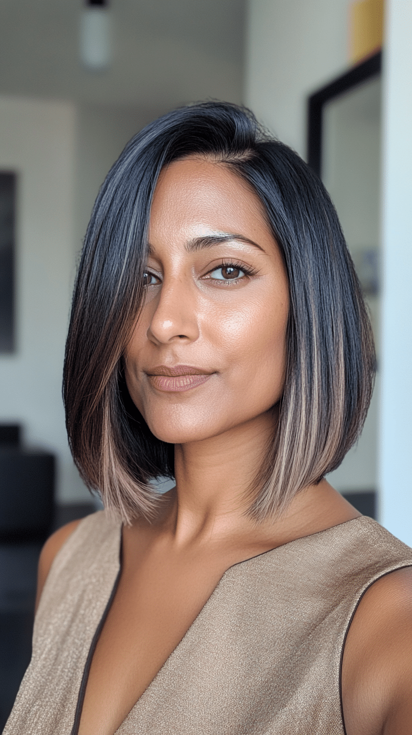 26 Hairstyles for Dark Brown with Platinum Highlights
