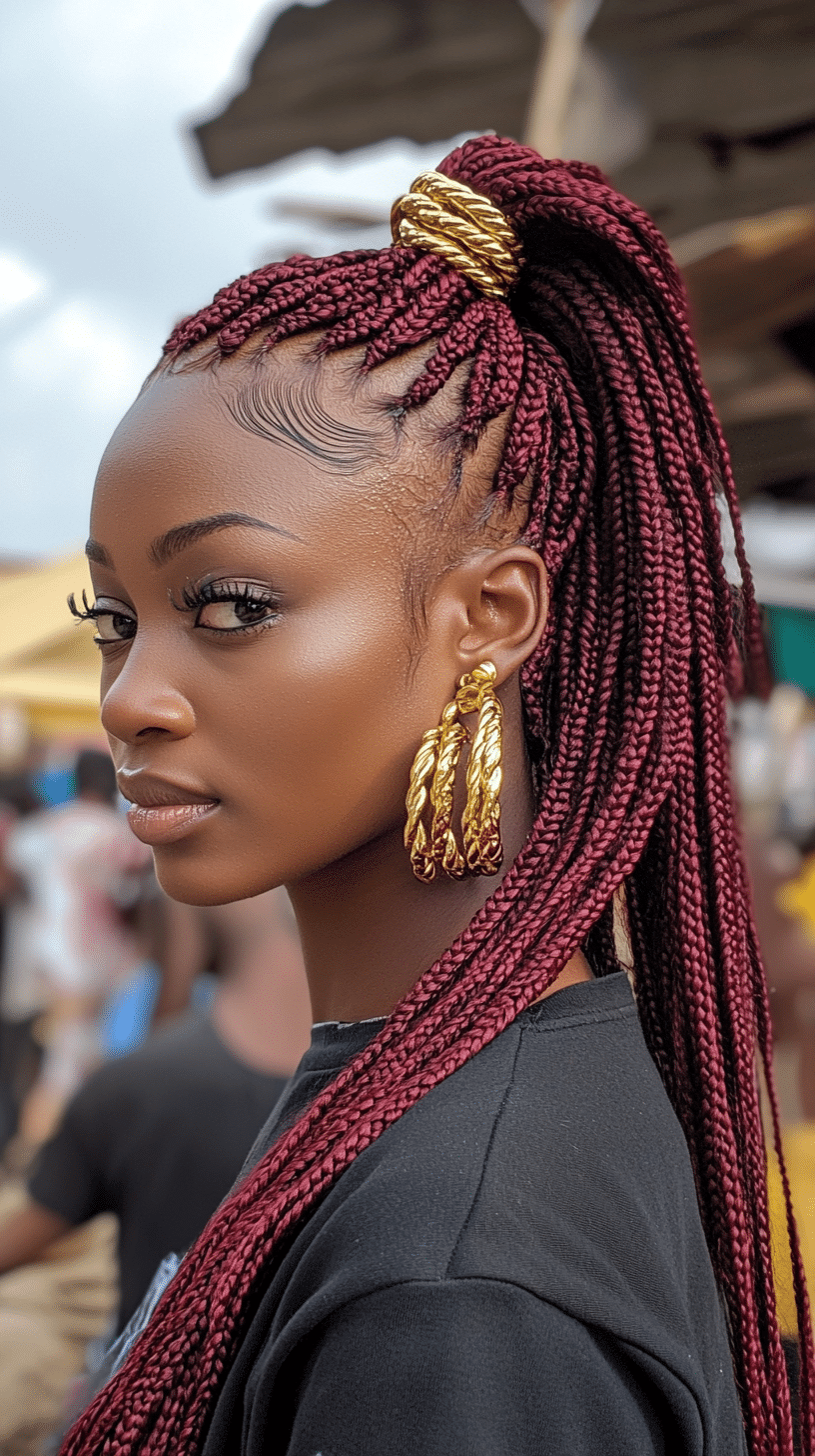 20 Bold Red Ponytail Hairstyles for Black Women to Try Now