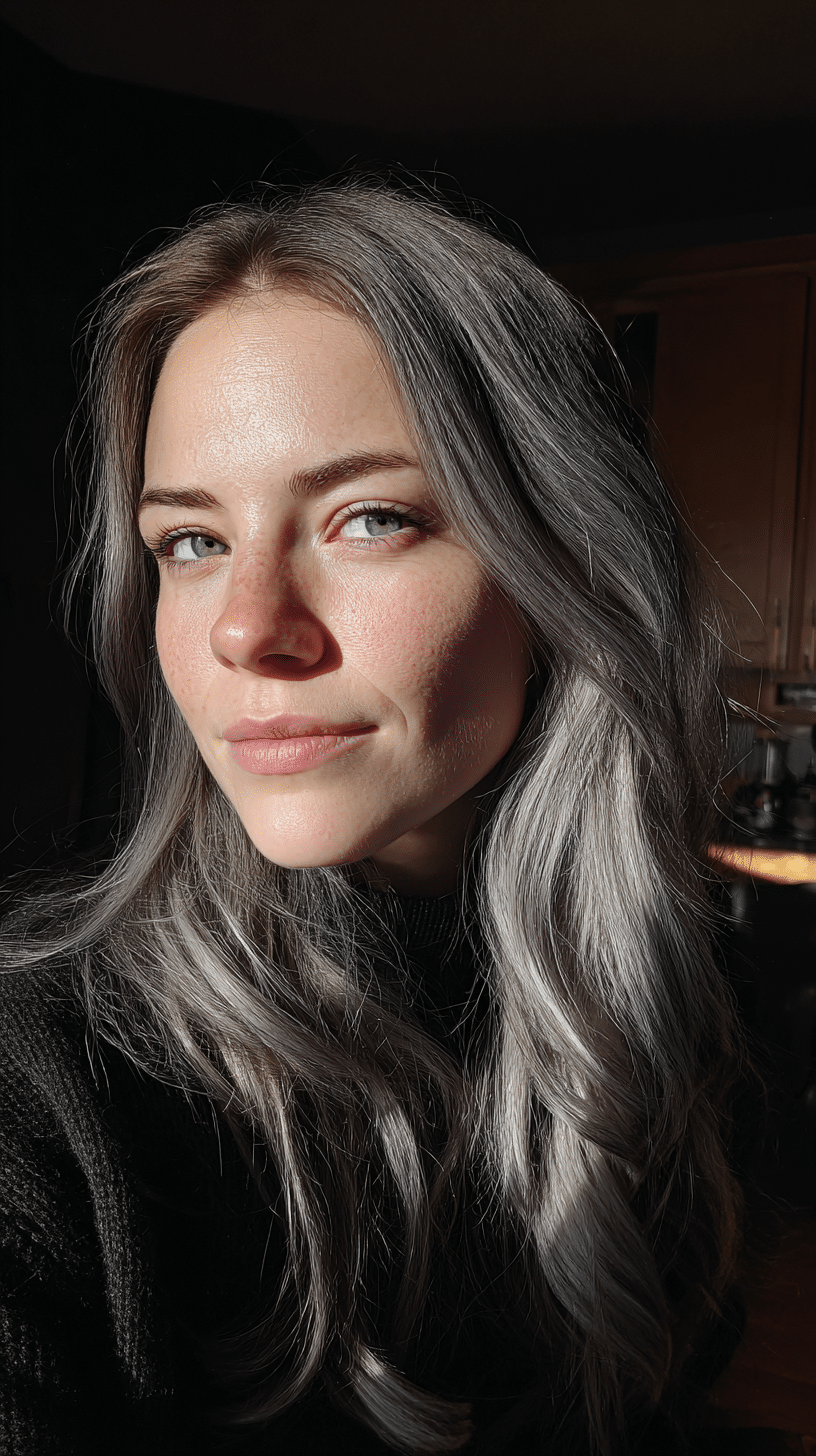 31 Grey Highlights on Dark Hair That Are Drop-Dead Gorgeous
