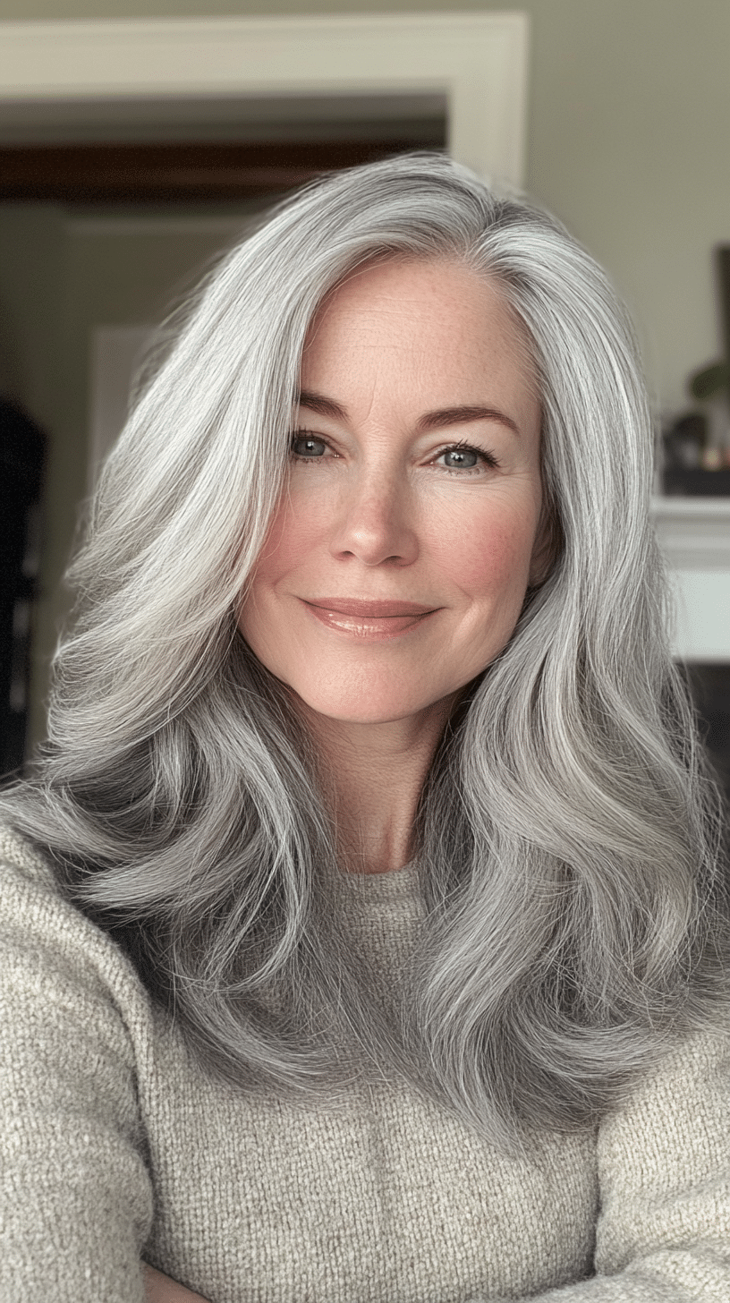 19 Gorgeous Grey Hair with Lowlights Ideas for a Stunning Look